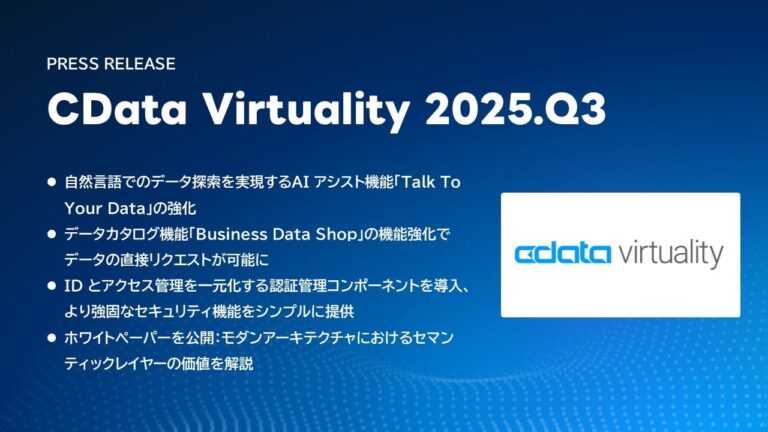 自然言語でのデータ探索を実現するAI アシスト機能「Talk To Your Data」を強化した『CData Virtuality 2025 ...